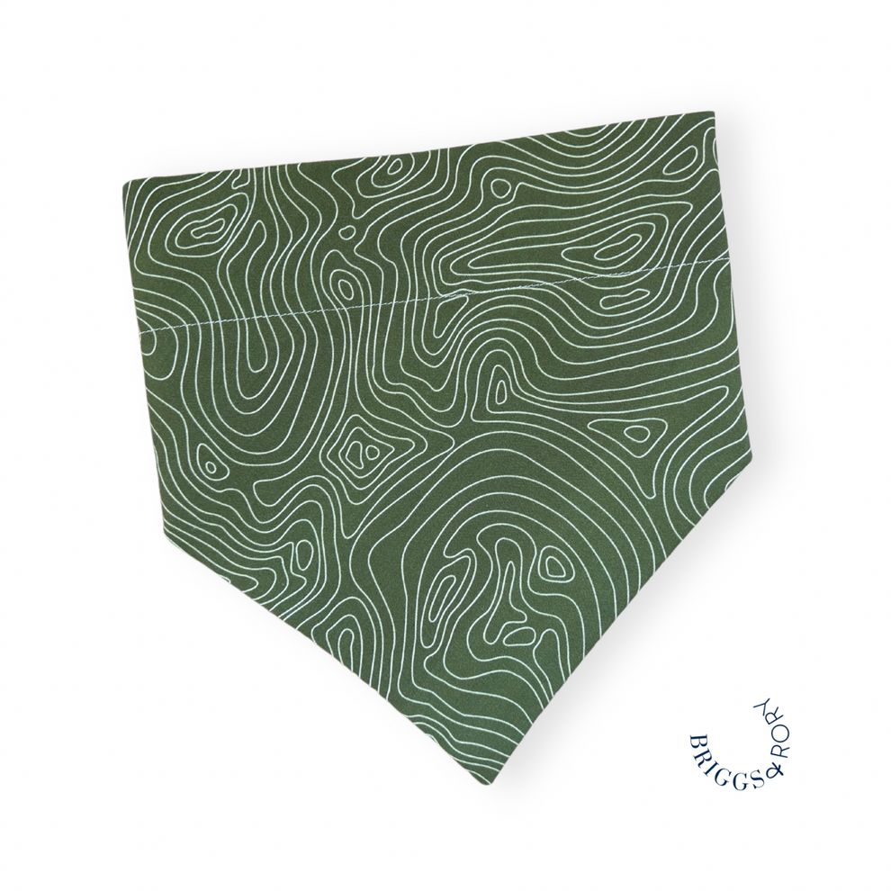 Topographic Map Dog Bandana | Adventure-Ready Canine Style – Briggs and ...
