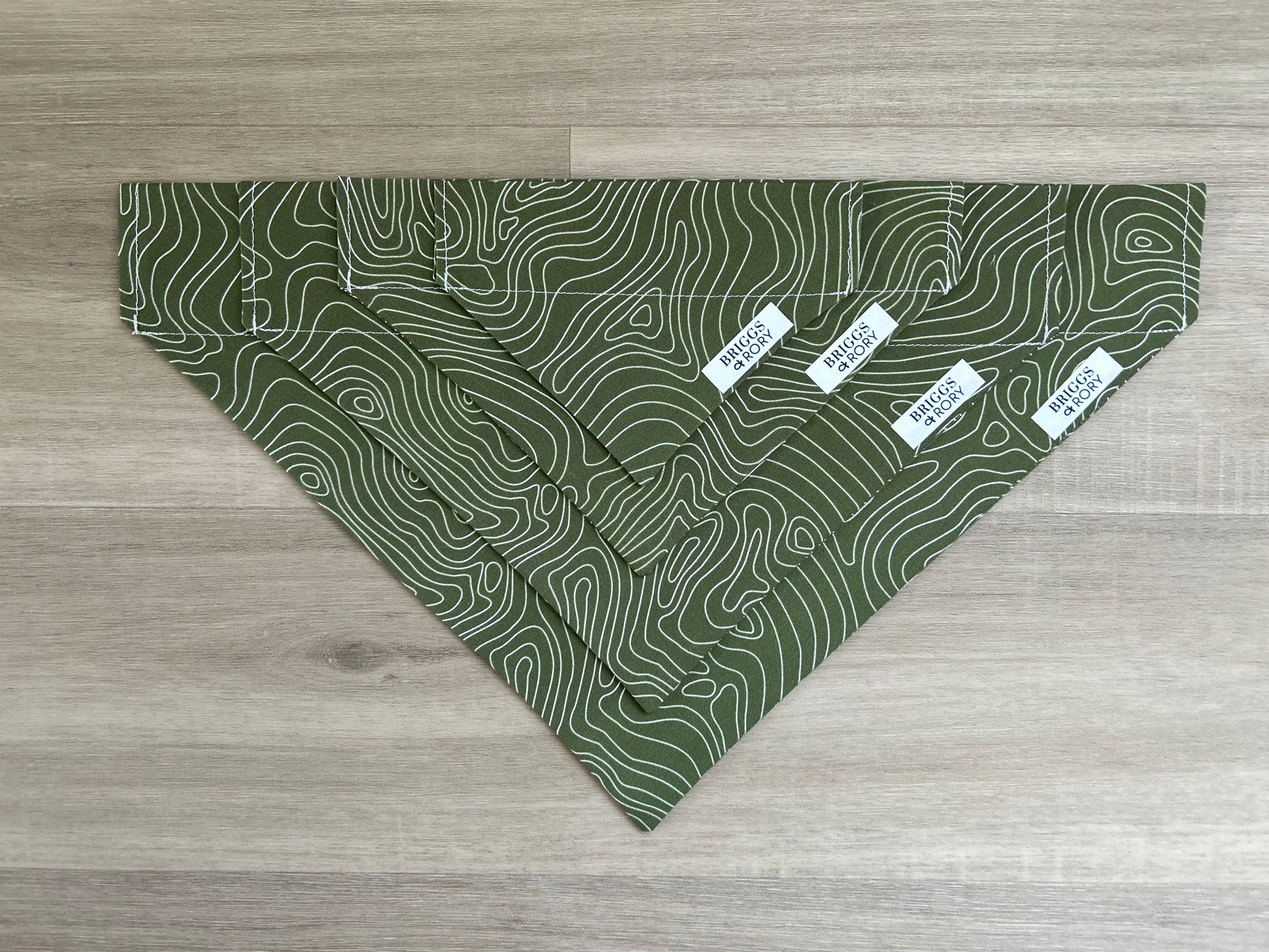 Topographic Map Dog Bandana | Adventure-Ready Canine Style – Briggs and ...